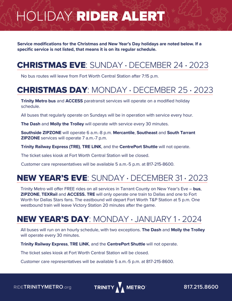 Alerts Archives - Trinity Metro