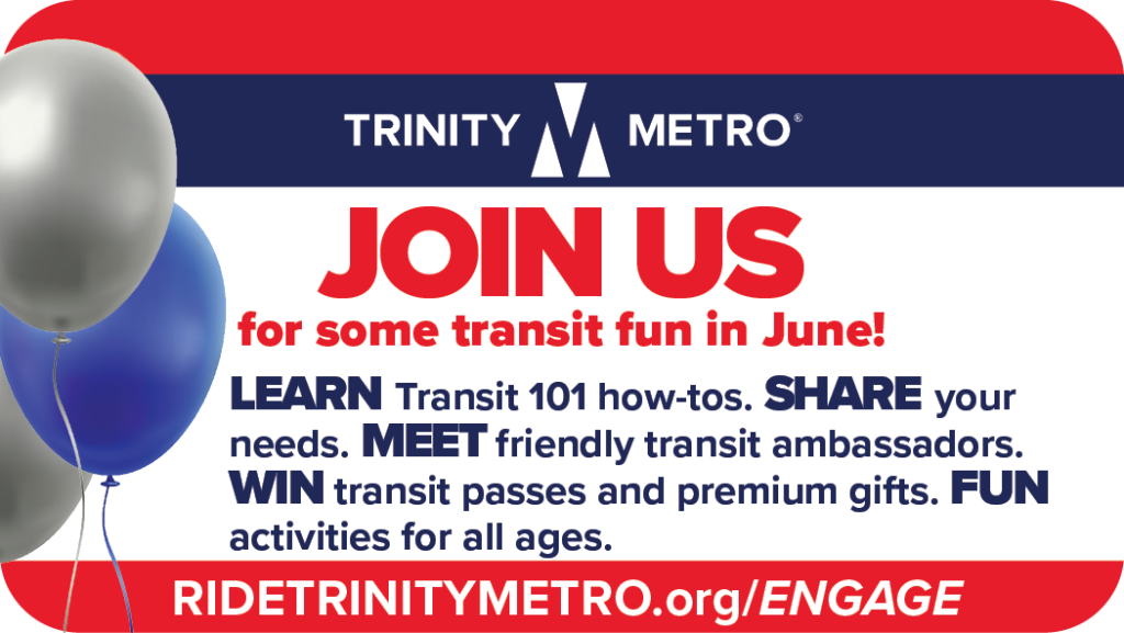 Home - Trinity Metro - Tarrant County public transit service.