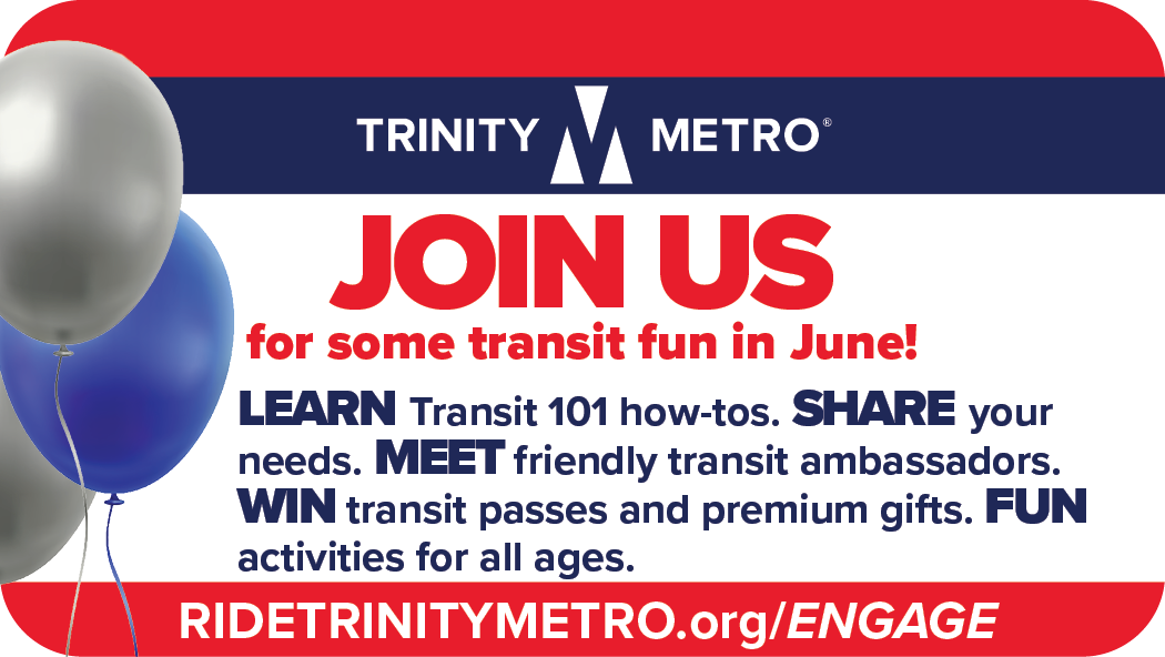 Home - Trinity Metro - Tarrant County public transit service.