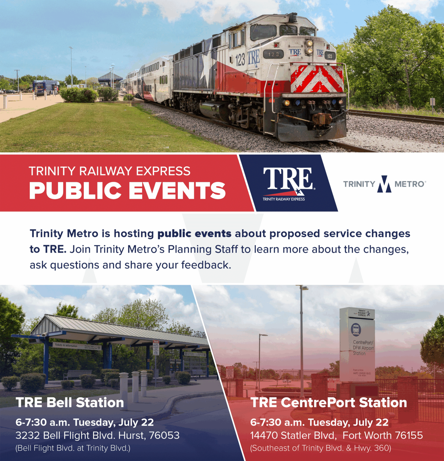 TRE Public Events - Trinity Metro